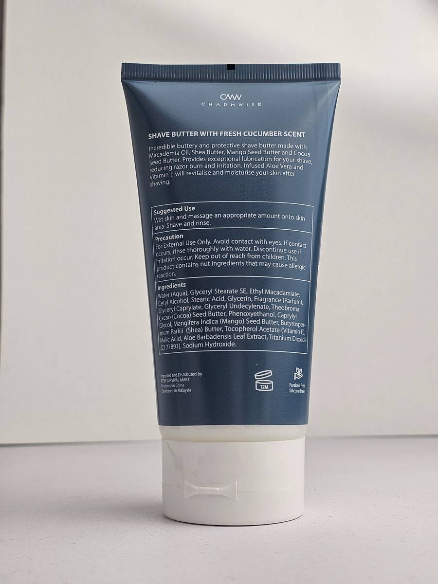 Charmwise Shave Butter for Body Face Moustache & Beard Hair 180ml Cream ...